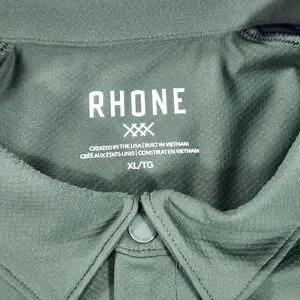 RHONE | Shirts | Rhone Commuter Polo Shirt Mens Xl Green Navy Raglan ...